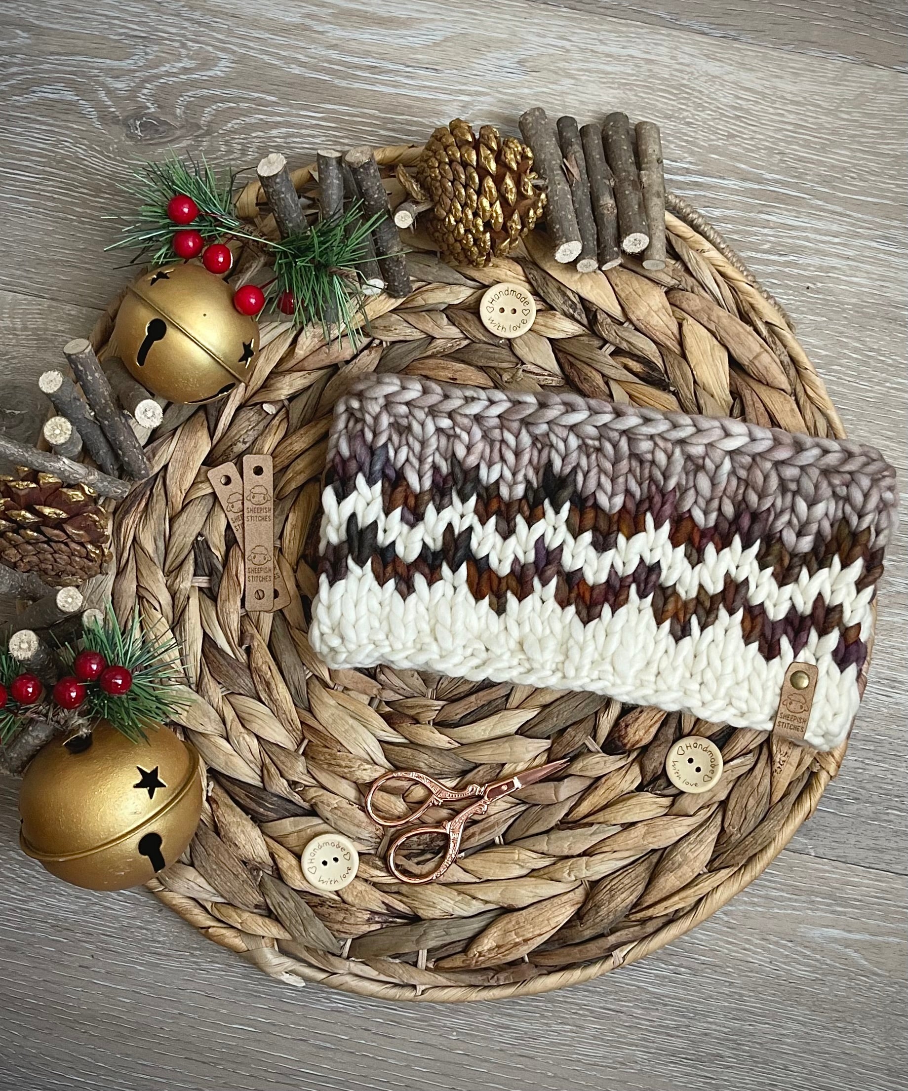 Luxury Hand Knit Merino Wool Ear Warmer – Sheepish Stitches Handmade Gifts